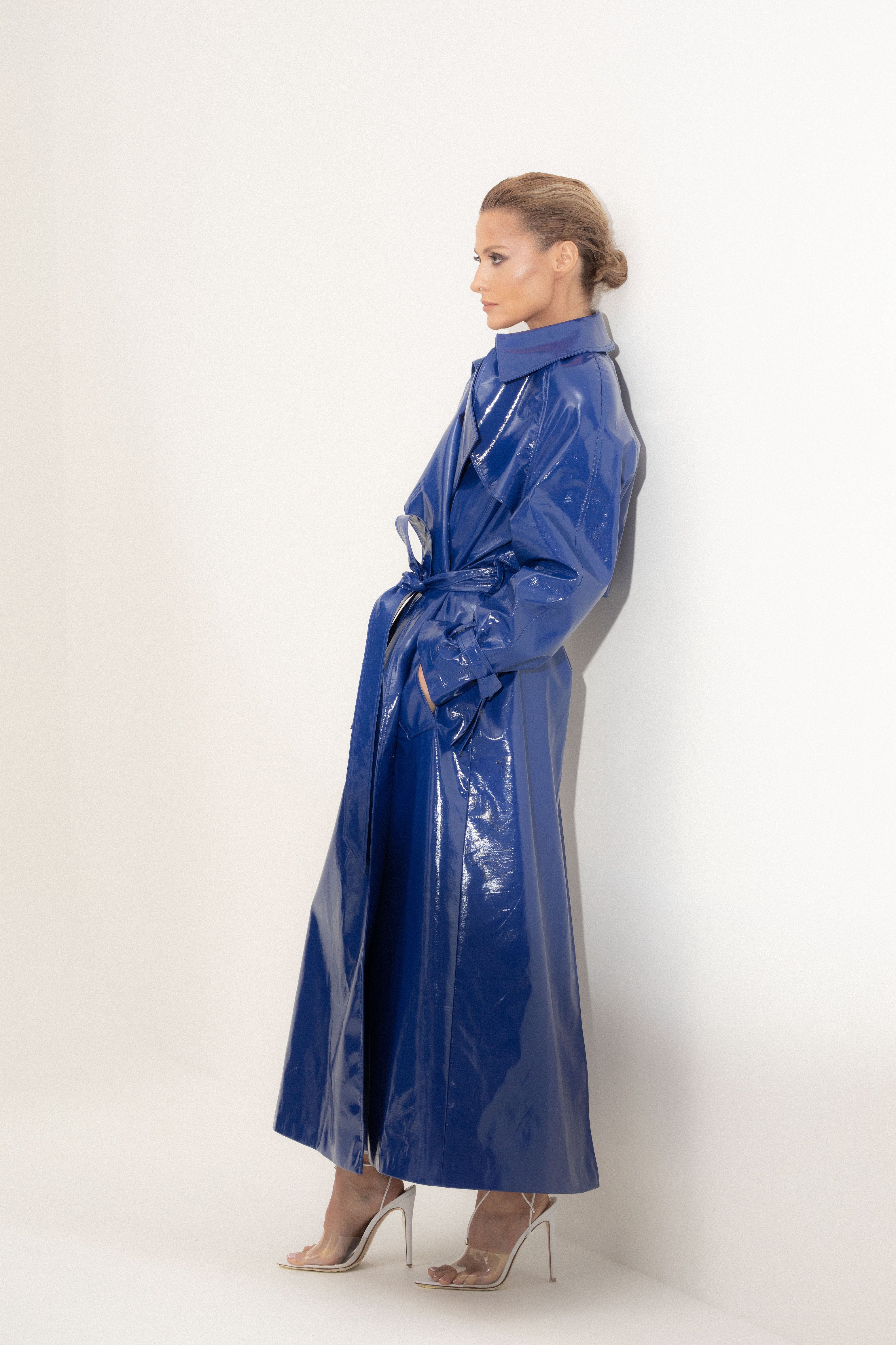 Faux Leather Trench Coat – TATA LA