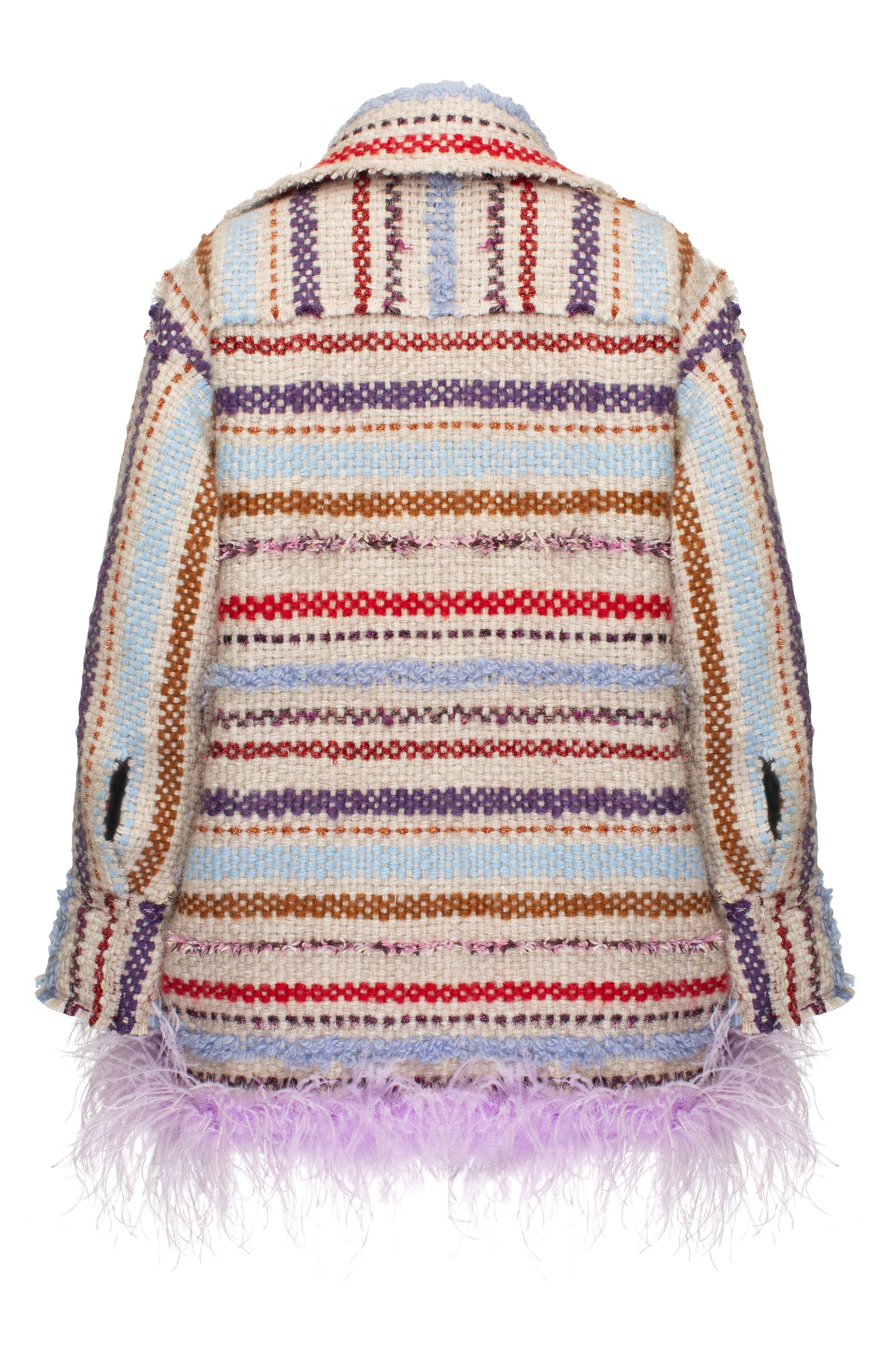 Feather-Trimmed Jacket – TATA LA
