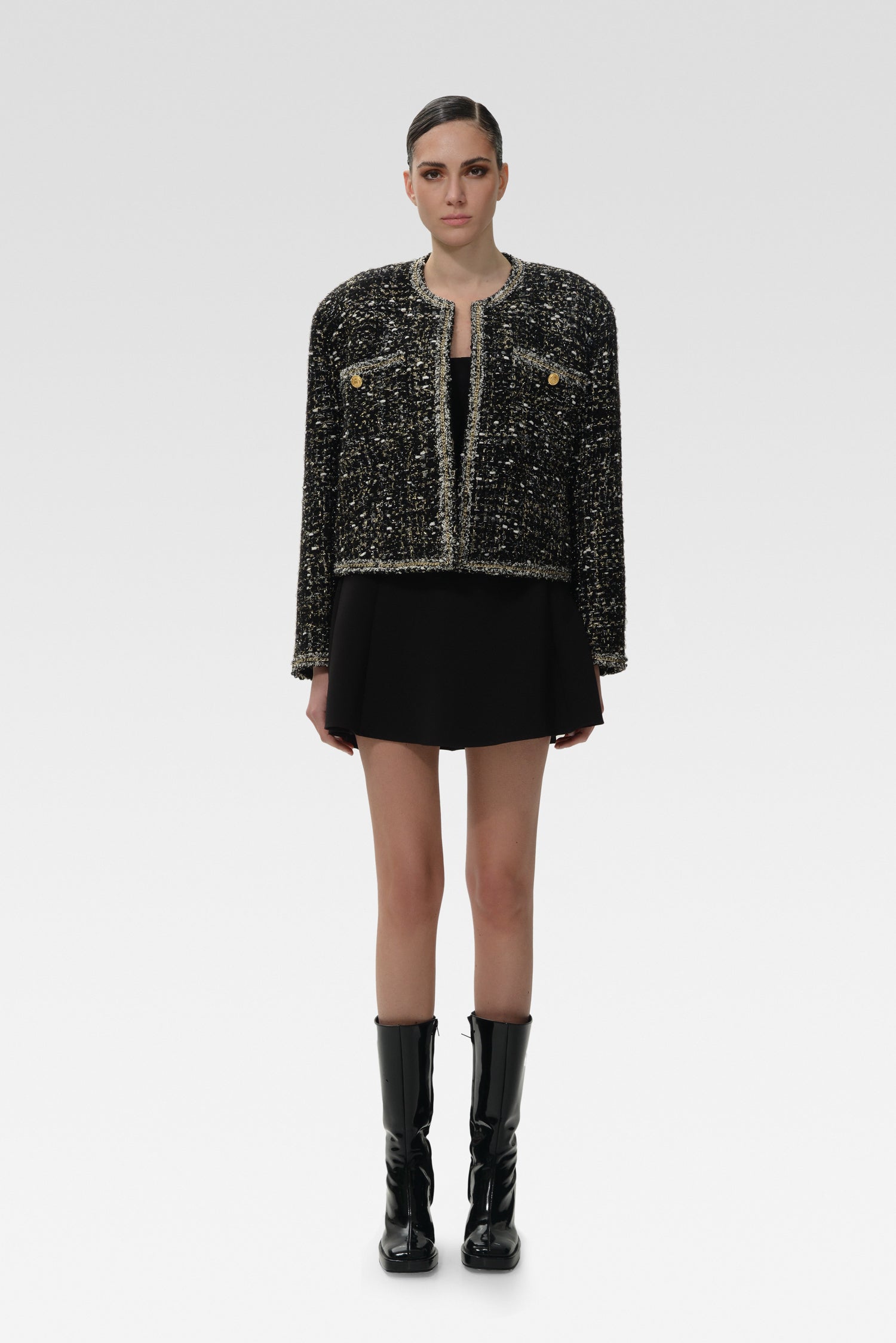Black Jacket With Golden Details – TATA LA