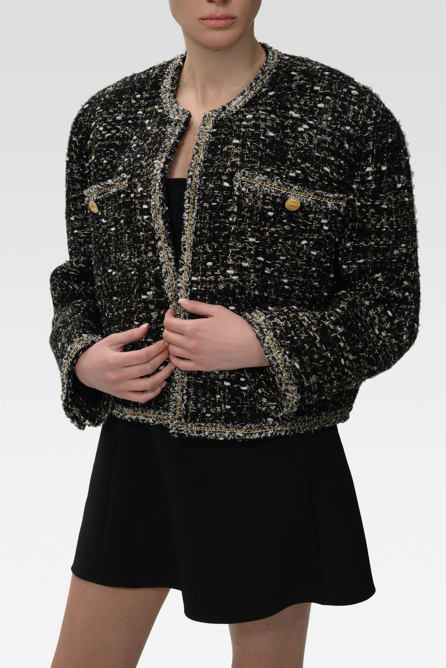 Black Jacket With Golden Details – TATA LA