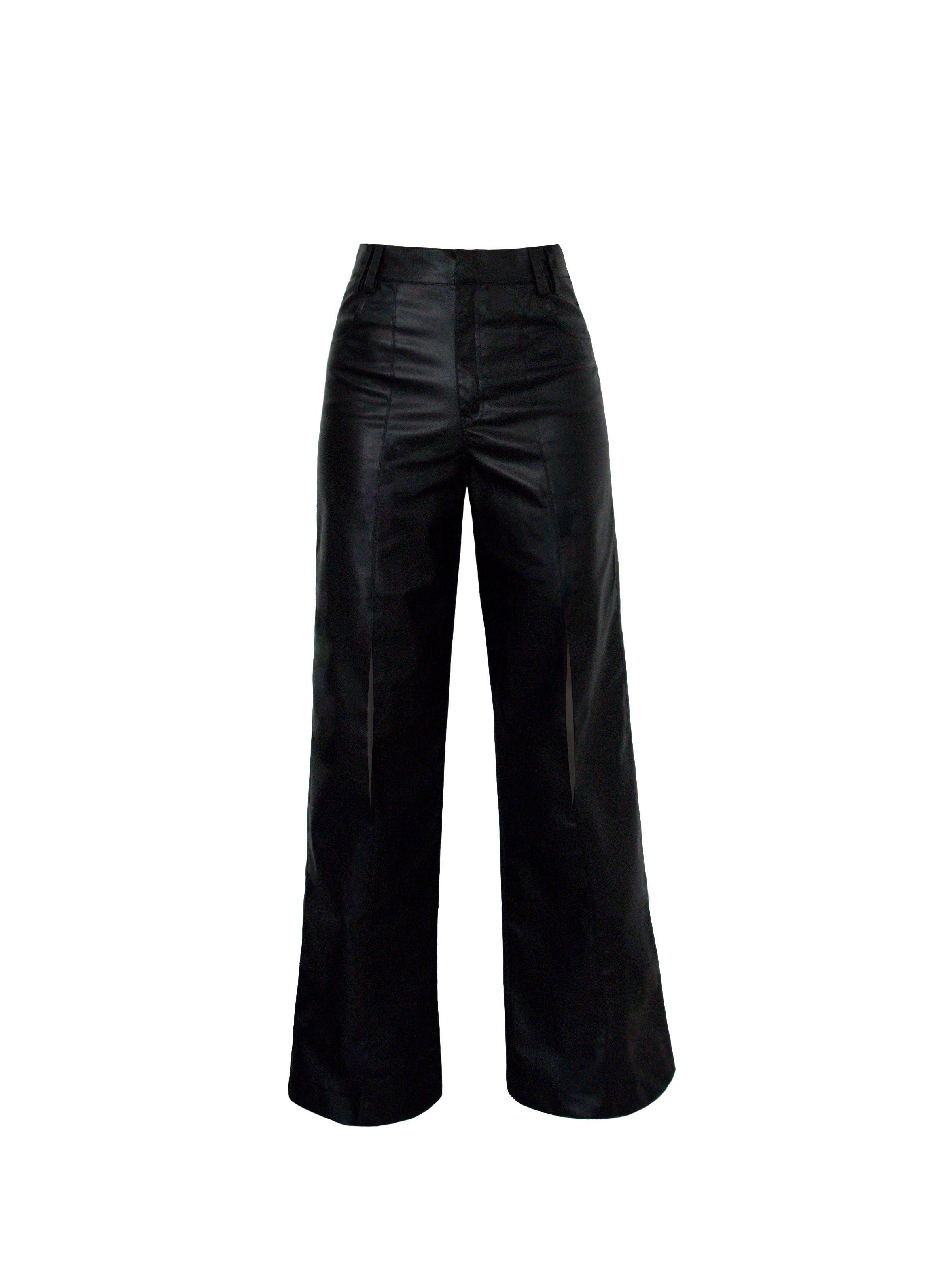 Faux Black Leather Pants – TATA LA