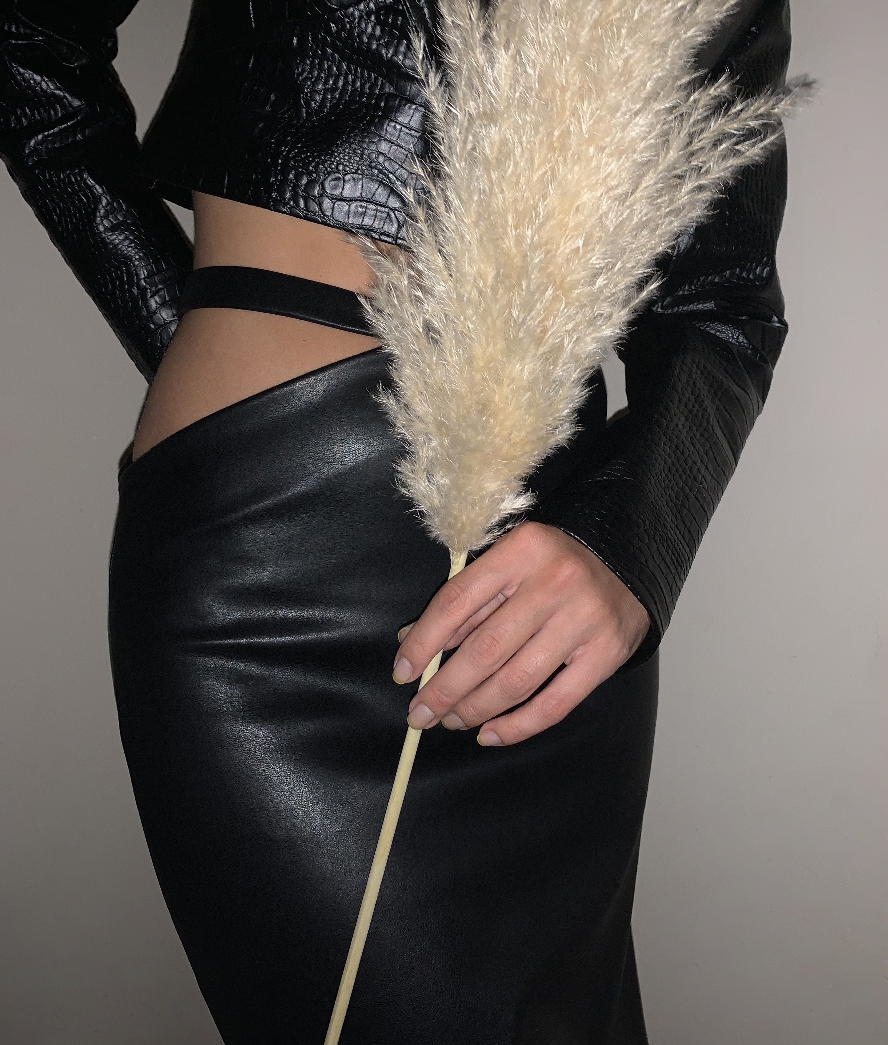 Asymmetrical Leather Skirt – TATA LA