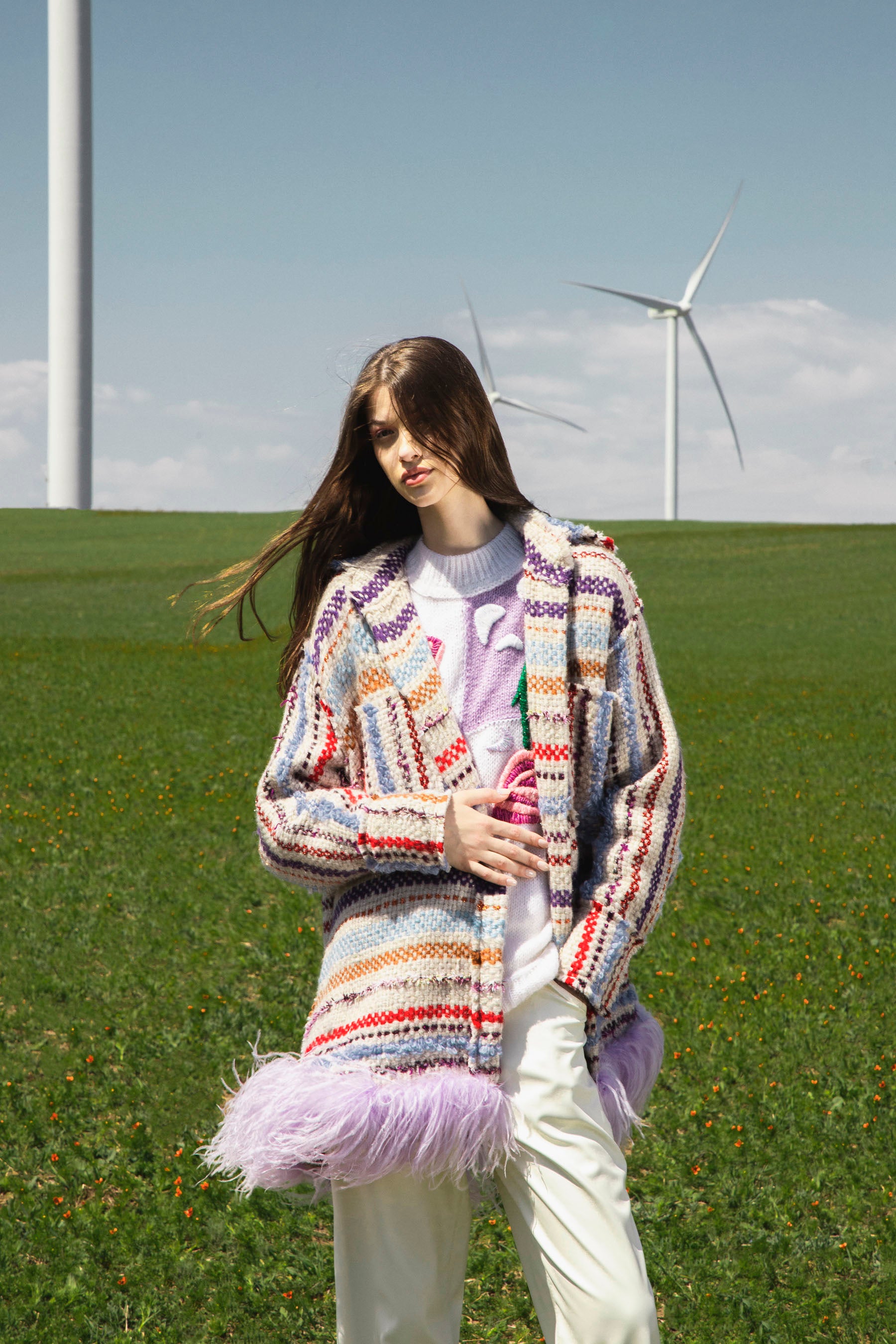 Feather-Trimmed Jacket – TATA LA
