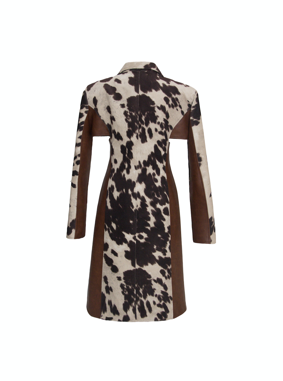 Faux Cow Suede/Leather Coat – TATA LA