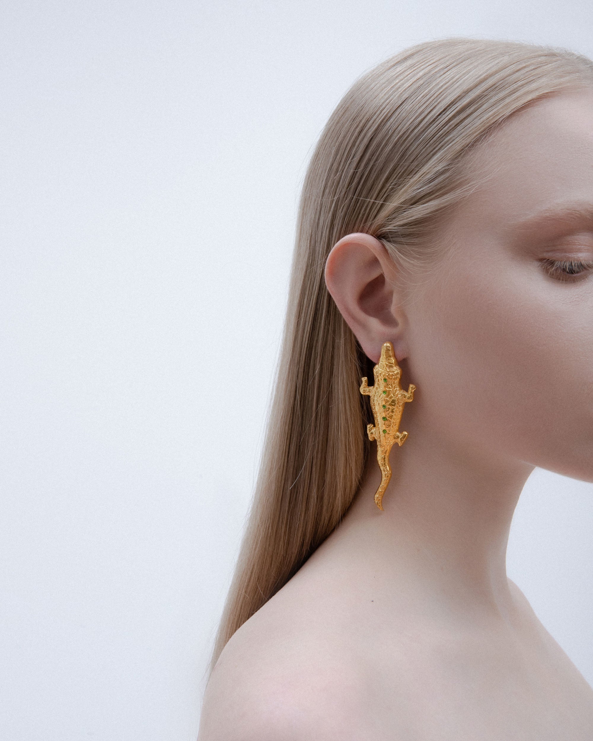 Crocodile Earrings – TATA LA